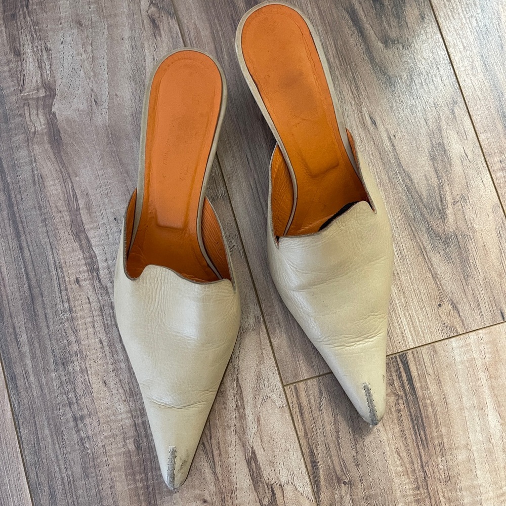 Vintage Cream Mules - Gem